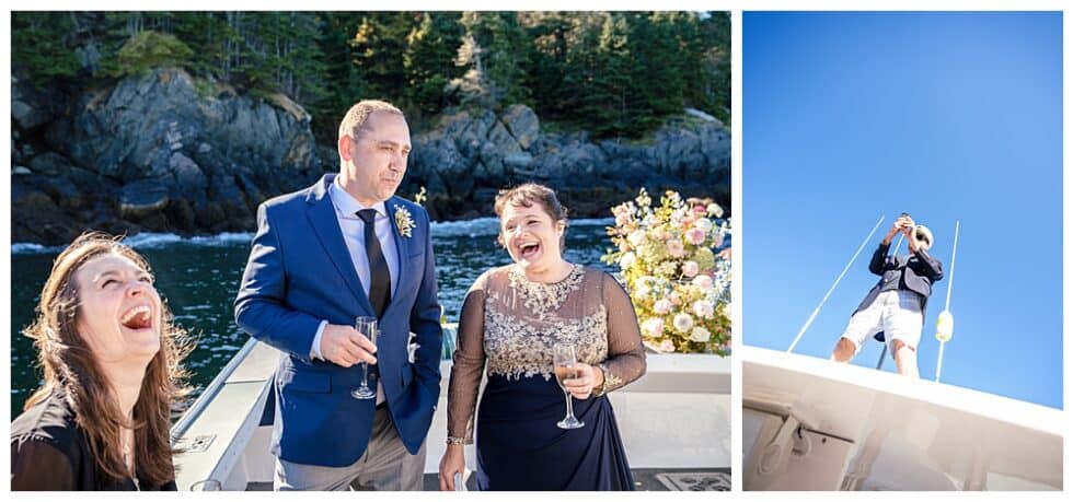 Christi and Michael's Lobster Boat Wedding with Just Banded | Two ...